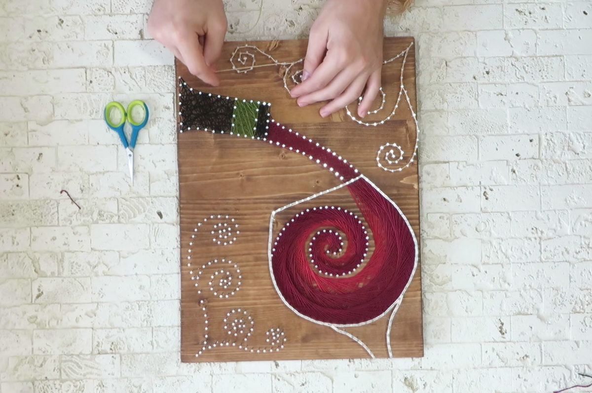 Watch This Wine String Art Spiral into Life - Let's Craft
