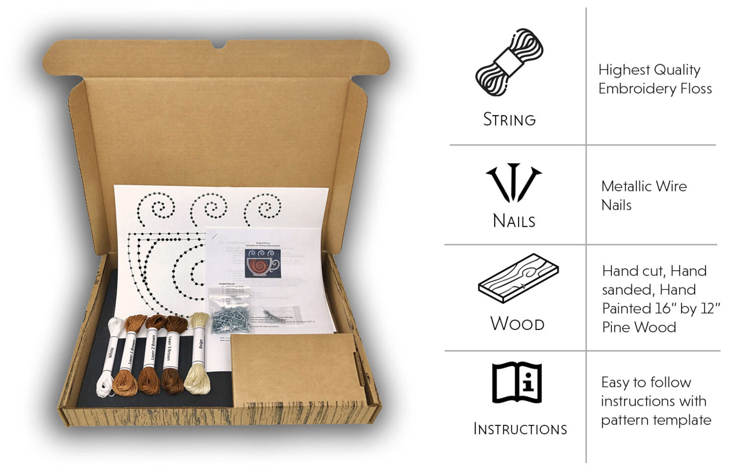 Coffee String Art - Let's Craft