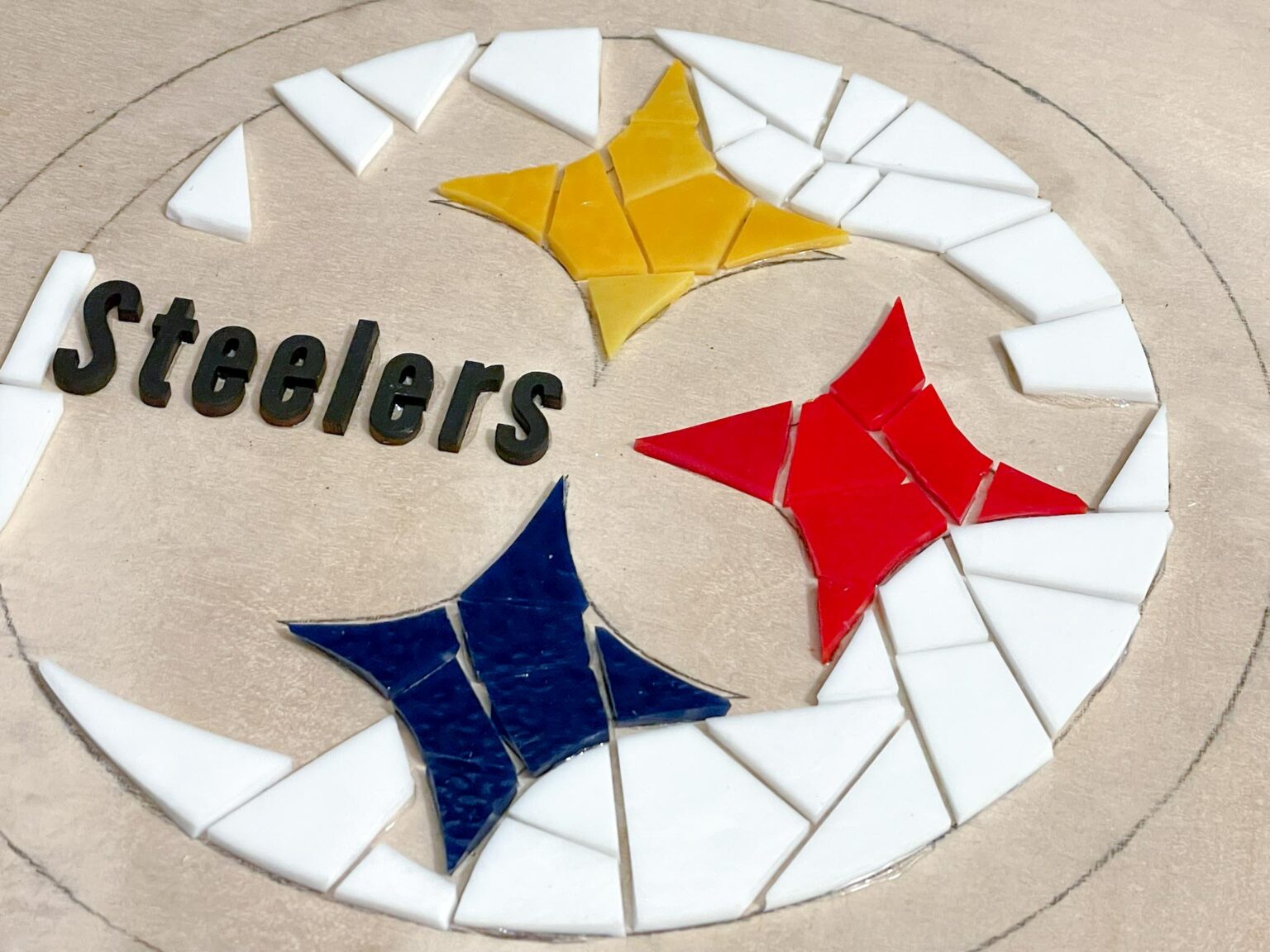 Pittsburgh Steelers Stained Glass Mosaic - Let's Craft